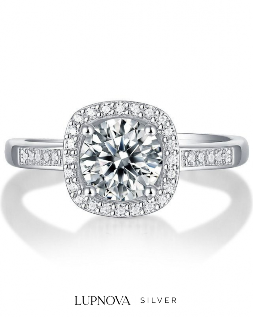 Anillo moissanita clásico plata925 – Lupnova Joyería