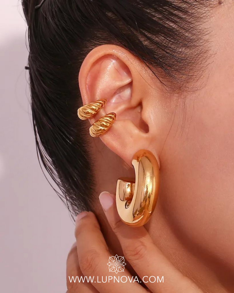Chunky hoops de acero – Lupnova Joyería